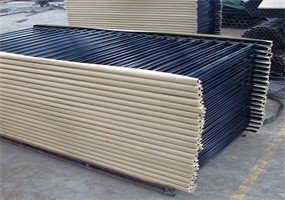 Black Powder Coated Aluminum Flat Top Swimming Pool Fence 2400mm x1200mm