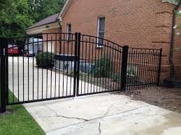 Wholesale black powder painted steel used aluminum fence, metal sheet fence