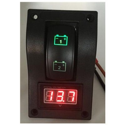 Factory Sale Custom DC12-24V 4Pin ON-OFF-ON 3 Gear With Digital Voltmeter Battery Rocker Switch For Car Boat Yacht