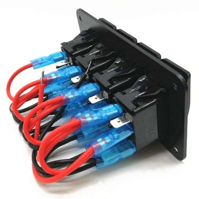 4 Gang USB Waterproof LED Automotive Toggle Rocker Switch Panel ON-OFF Car Marine Boats Rocker