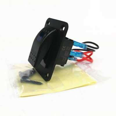 LED 1 Gang Boat Car Switches Panel Aluminum Dash 5 Pin ON/OFF Toggle Circuit Breaker Marine RV Caravan