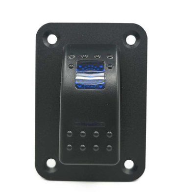 LED 1 Gang Boat Car Switches Panel Aluminum Dash 5 Pin ON/OFF Toggle Circuit Breaker Marine RV Caravan