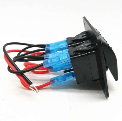 2 Gang Toggle Enclosed 12V Rocker Switch Panel For Car Boat RV Yacht Truck