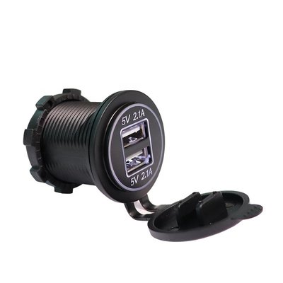 Waterproof DC 5V 4.2A Double USB Ports Marine Car Charger Socket With CE certificate