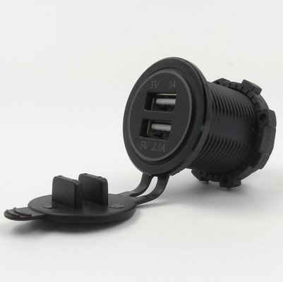 Car Marine Boat Dual USB Charger Socket Outlet 12V 24V with LED Digital Voltmeter