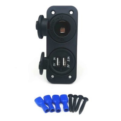 Hot Selling Dual USB 3.1A Outlet Port Socket with Two Hole Panel 12V-24V Power Socket