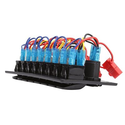 Dual USB Socket Charger 3.1A, Digital Voltmeter, 12V Cigarette Lighter Power Outlet Adapter and on-off 12v 6 gang switch