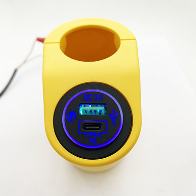 QC 3.0 Car Charger 12V 24V dual USB power socket digital display voltmeter For car Boat yacht bus RV