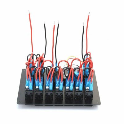 10 Gang Waterproof Car Automatic Boat Marine Fog Lamp Switch Current Voltage Meter
