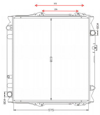 64636A TOYOTA LAND CRUISER  Radiator , OE 16400-67130 Diesel Engine Radiator For Car