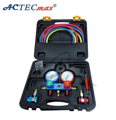 refrigerant Digital r134a / r22 r410a manifold gauge set With 1.5 meter three-color hose