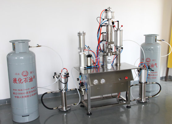 Auto Aerosol Spray Filling Machines For Refrigerant / R134a / Under Cap / Freon