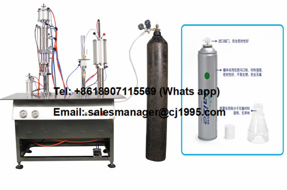Semi Automatic Canned Fresh Air Spray Filling Machines