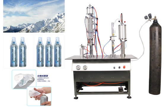 Aerosol Spray Can Fresh Air Filling Machine Pneumatic Control Professional