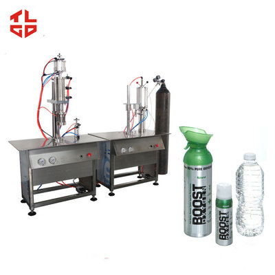 Semi Automatic Fresh Air Crimping And Gas Filling Machine , Aerosol Production Line