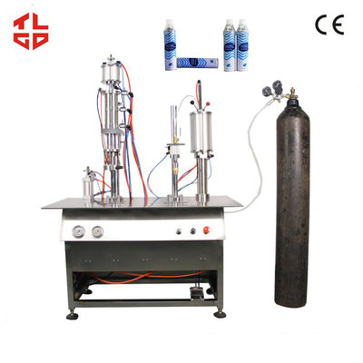 Oxygen Gas / Fresh Air Can Filling Machine Compressed Air Drive High Speed