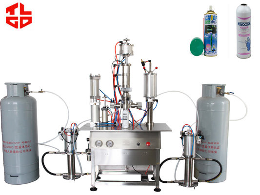 R134a Refrigerant Freon Aerosol Spray Filling Machine With Pneumatic Drive