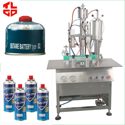 Butane Gas / LPG Gas Filling Machine , Stainless Steel Cartridge Filling Machine
