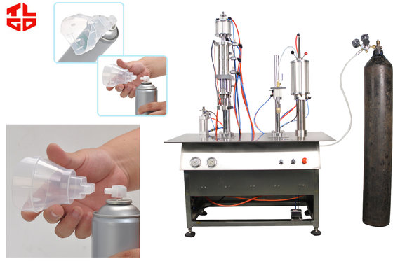Semi Automatic Spray Can Filling Machine for Oxygen Gas / Fresh Air Canned