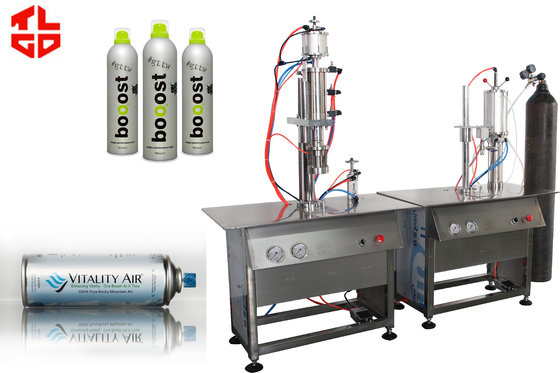 Aluminum Can Oxygen Filling Machine With PLC Control System 600-800cans/Hr