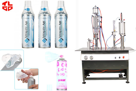 Aerosol Can Oxygen Filling Machine For Fresh Air Filling Canned Compressed Air Source