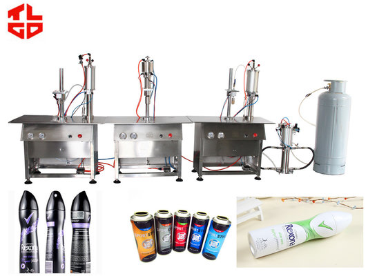 Aerosol Filling And Capping Machine For Body Sprays / Perfume Aerosol Fillers