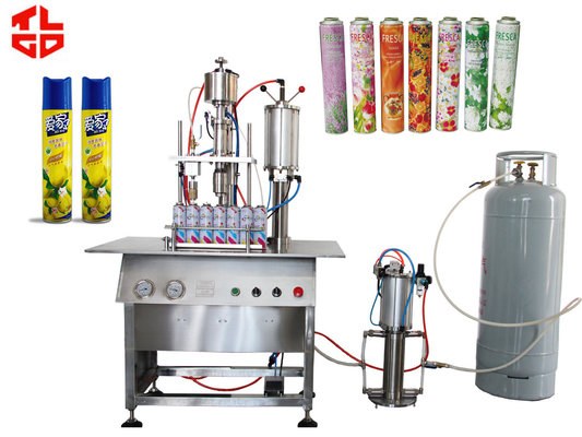 Aerosol Air Freshener Filling Machine And Sealing Machine Pneumatic Driven
