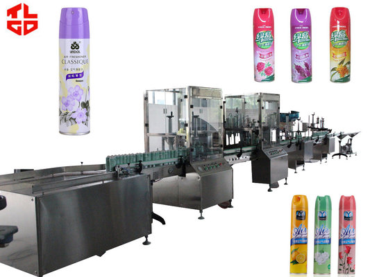 Automatic Air Freshener Aerosol Filling Machine , Tin Can Packaging Machine