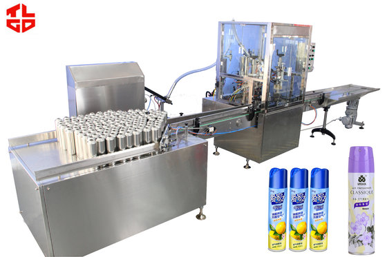 Spray Can Air Freshener Filling Machine , Pneumatic Liquid Filling Equipment