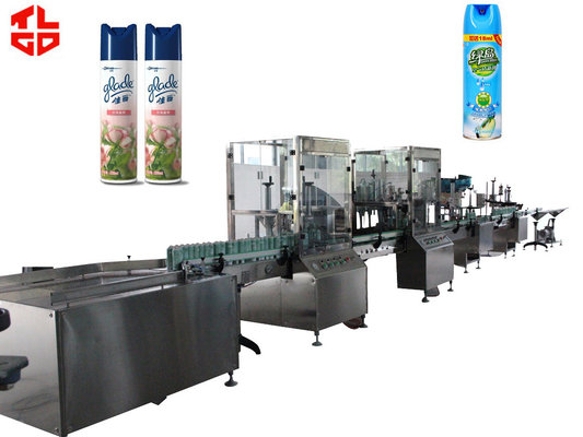 Deodorant Perfume Air Fresher Filling Machine 2000-3000cans/hr Fully Automatic