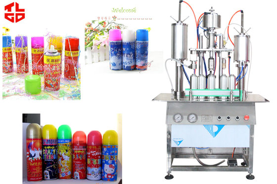 Aerosol Filling Machine For Party Snow Spray, Aerosol Filling Equipments
