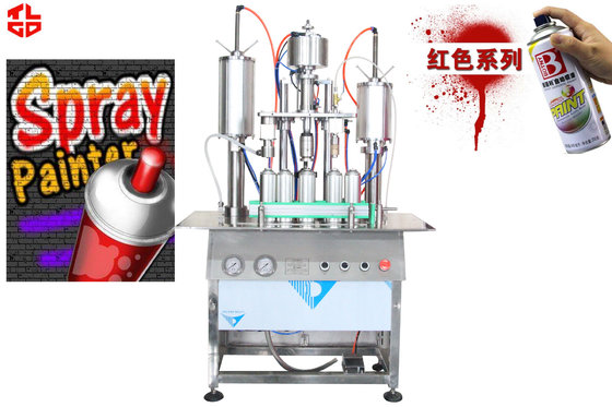 Gold Chrome Spray Paint Filling Machine Semi Automatic High Efficiency