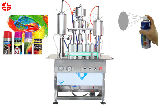 Pneumatic Aerosol Spray Paint Filling Machine  , Aerosol Can Filling Machine Suppliers