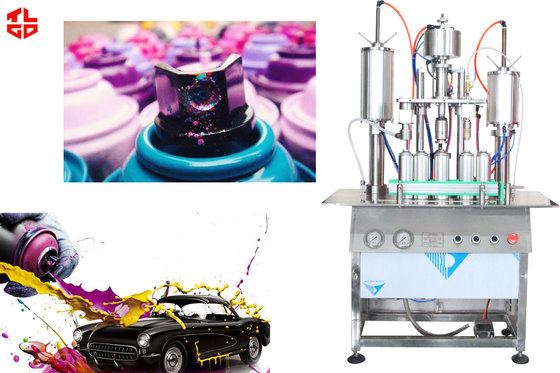 Automatic Spray Paint Can Filling Machine For Organic Spray Paint 2000-3600cans/Hour