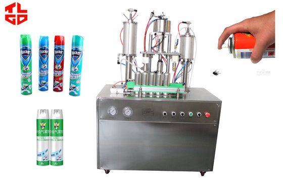 Semi Automatic Aerosol Filling Machine For Bacteria Remover / Insecticide Spray
