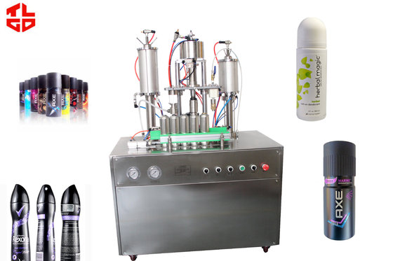 Home Deodorant Aerosol Spray Can Filling Machine, Spray Gas Filling Machines