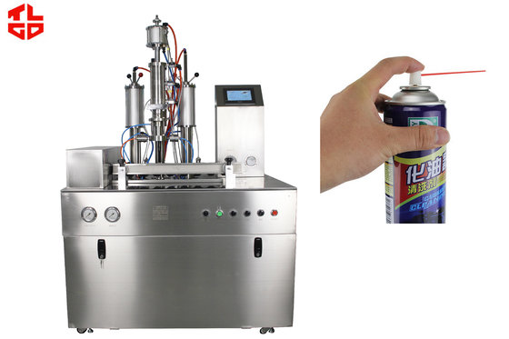 316 SS Aerosol Spray Filling Machines for Carburetor Cleaning Agents 800-1100cans/hour