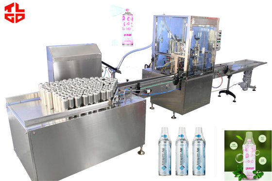 Aerosol Filling Machine For Aerosol Can Fresh Air / Oxygen Gas 2000-3200 Cans/ Hour