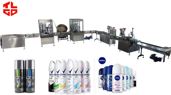 Automatic  Spray Can Filling Machine For Cosmetic Spray, Aerosol Filling Line