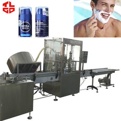Automatic Aerosol Filling Line Shaving Gel / Shaving Foam Packaging 2000-3200 Cans/ hr