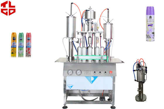 Automatic Spray Can Air Freshener Filling Machine , Aerosol Cans Spray Filling Machinery