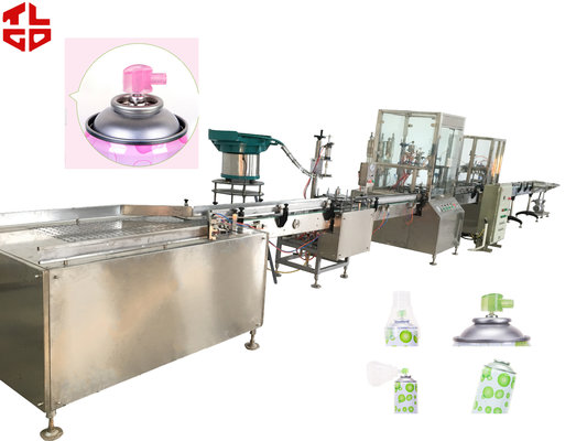 Automatic Fresh Air Aerosol Filling Equipment , Vacuum Crimping Gas Filling Machinery