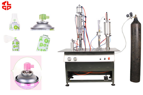 Semi Automatic Spray Can Aerosol Filling Machinery For Fresh Breathing Air