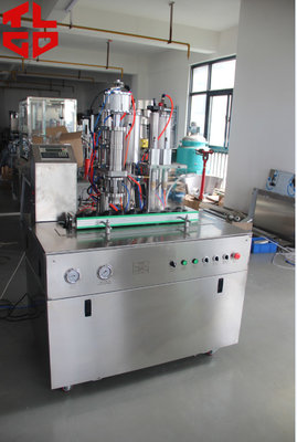 Low Noise Semi Automatic Aerosol Filling Machines For Hair Spray / Styling Gel