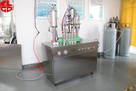 Semi Automatic Aerosol Filling Machine Snow Spray With Glass Balls