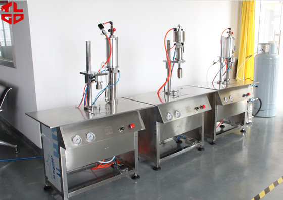 Semi Automatic Aerosol Filling Machine / Equipments For Party Snow Spray , Party Strings