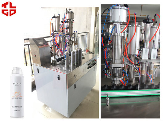 PLC Bag On Valve Aerosol Filling Machine BOV Spray Filling Machine