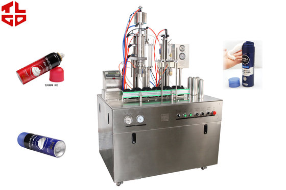 Semi-Automatic Shaving Gel Shaving Foam Spray Bag On Valve Filling Machines, Aerosol Can Filling Machines