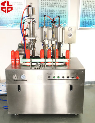 Easy Operating Bag On Valve Spray Can Filling Machines For Evian Spray / Avene Spray / Water Spray