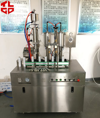 Automatic BOV Bag On Valve Aerosol Filling Machine For Shaving Foam Spray Shaving Gel